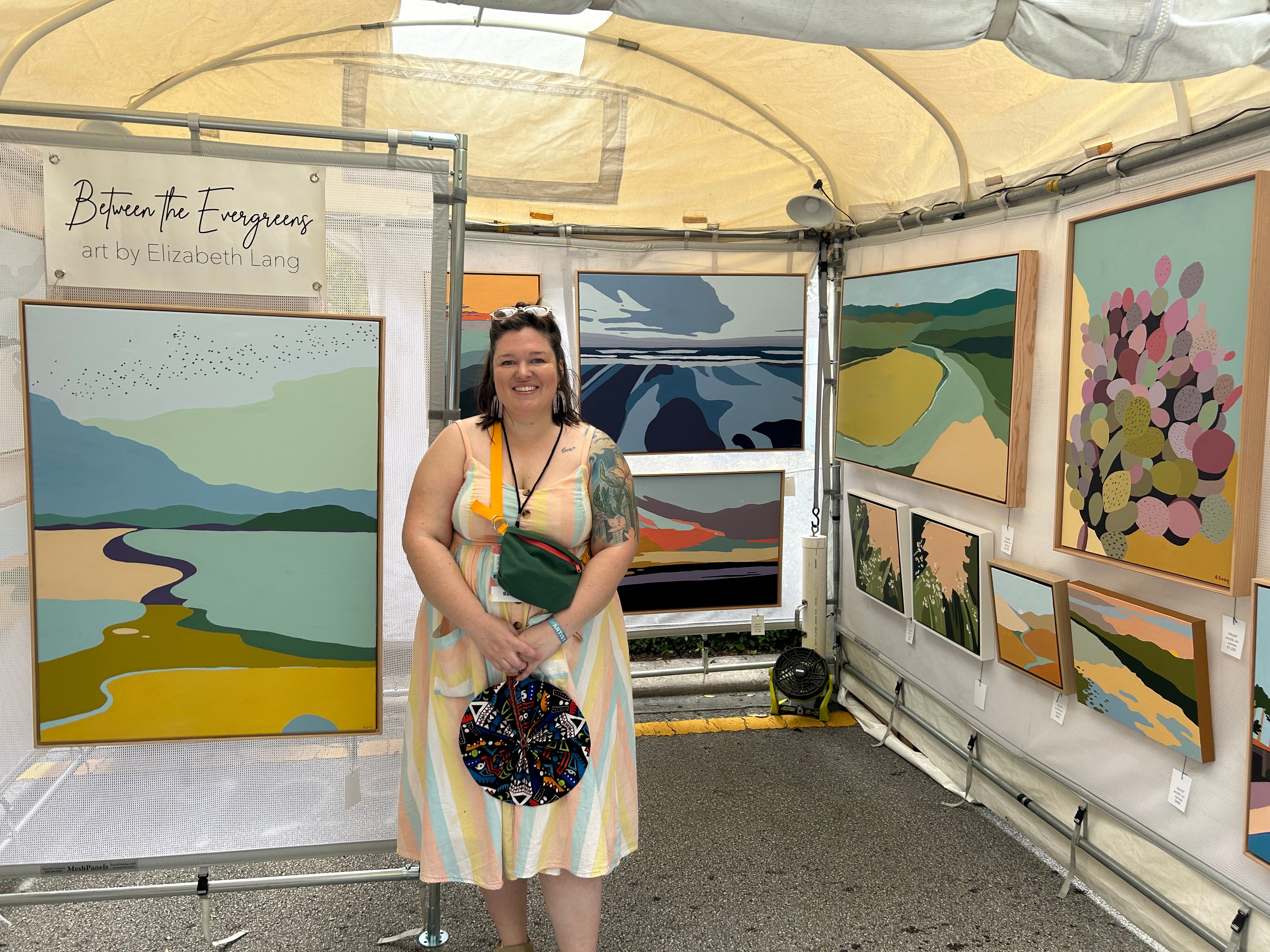 How I Art Show – Between the Evergreens Art by Elizabeth Lang