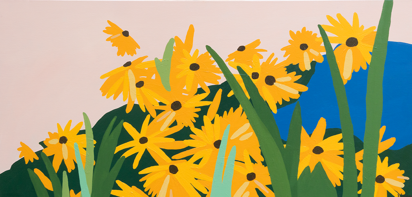 Original Artworks by Atlanta Artist Elizabeth Lang, Between Evergreens ...